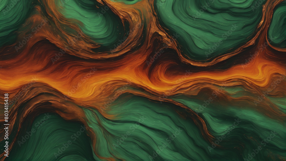 Visuals of liquid magma in shades of rustic copper, earthy brown, and ...