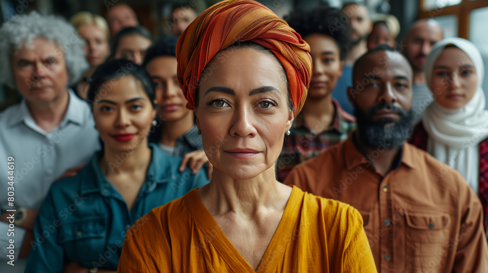 people from diverse backgrounds, cultures, and identities standing together in unity and respect ...