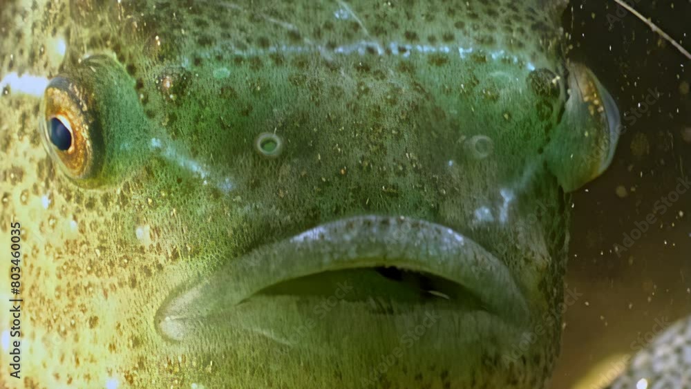 Close-up Lumpfish, or Cyclopterus lumpus, also known as lumpsucker ...