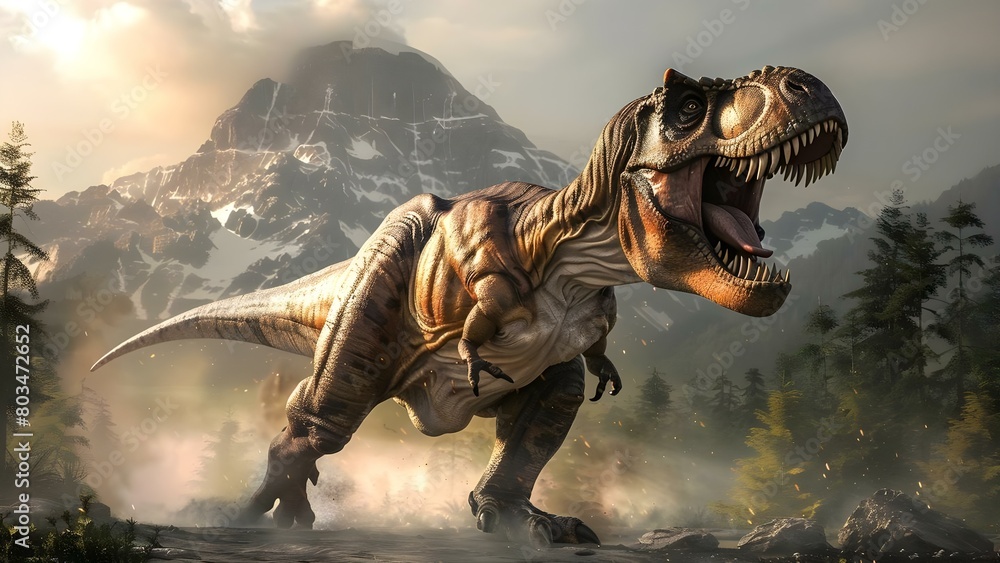 "The Symbolic Power and Dominance of Tyrannosaurus Rex in a Prehistoric ...