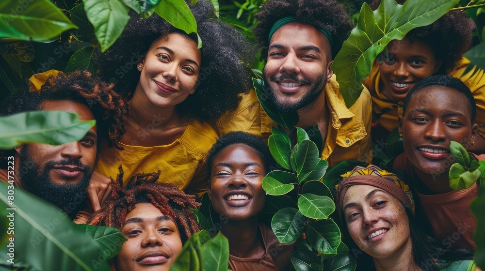 Think Earth diversity concept black, asian, and latin group of diverse ...