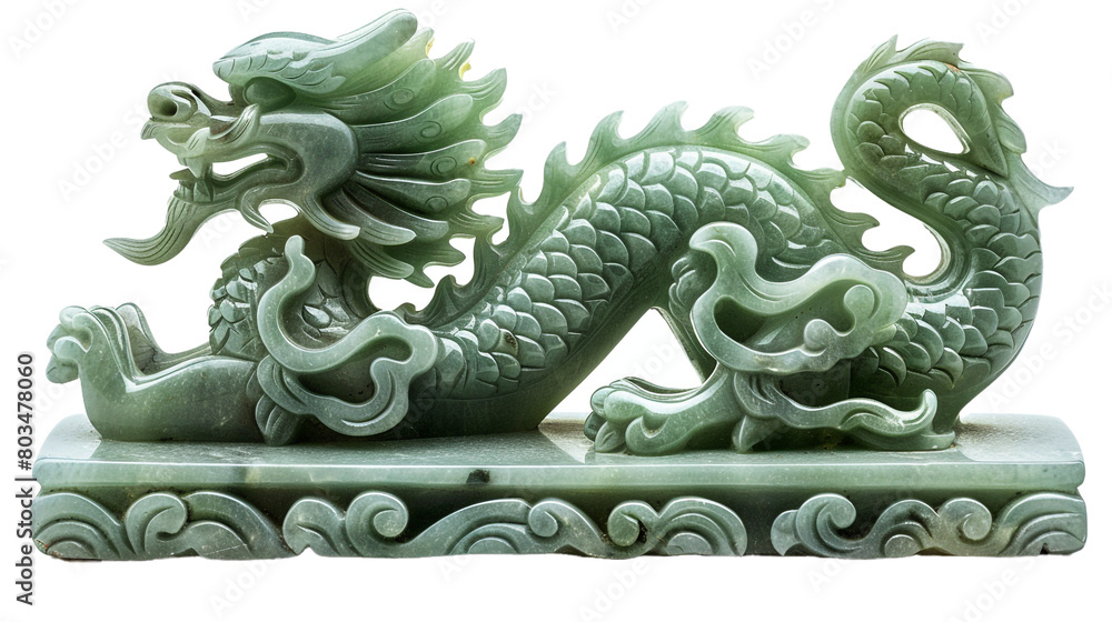 A traditional Chinese jade carving on a transparent background. PNG ...
