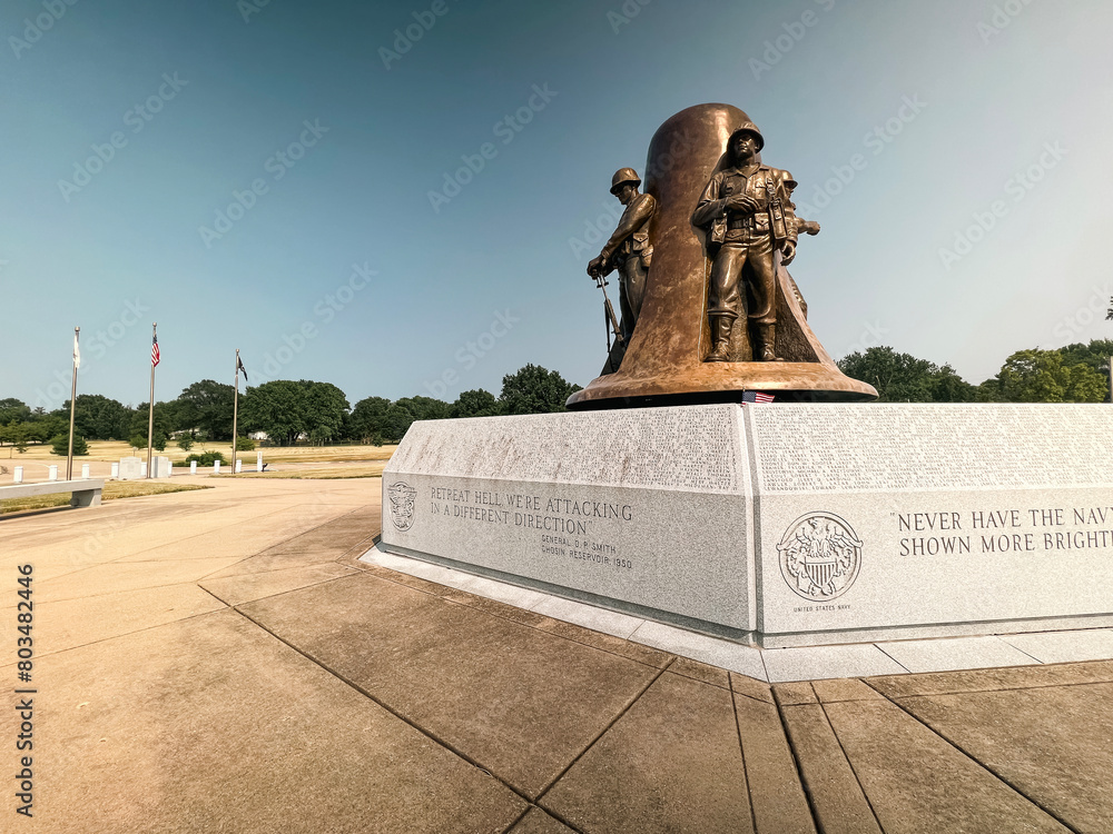 Springfield, Illinois, USA : June 16, 2023 Illinois Korean War Memorial ...