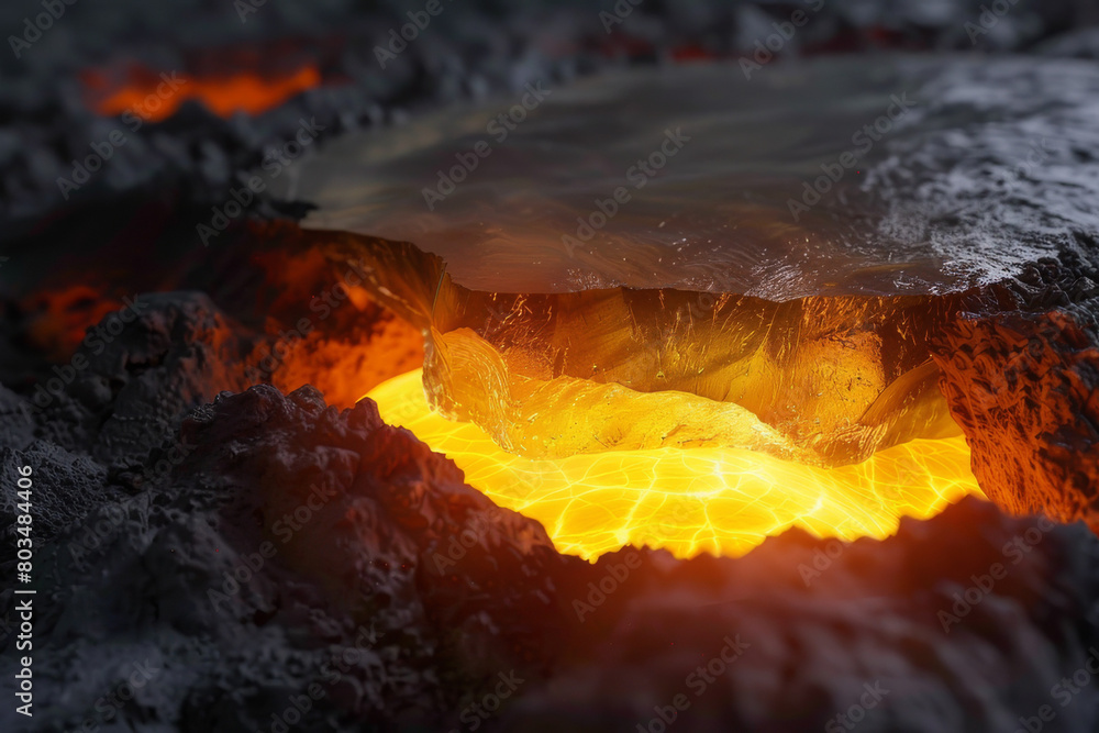 An image depicting the solid, crystalline structure of the Earth's ...