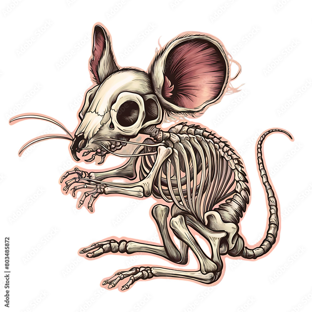Skeleton Mouse png transparent background Stock Illustration | Adobe Stock