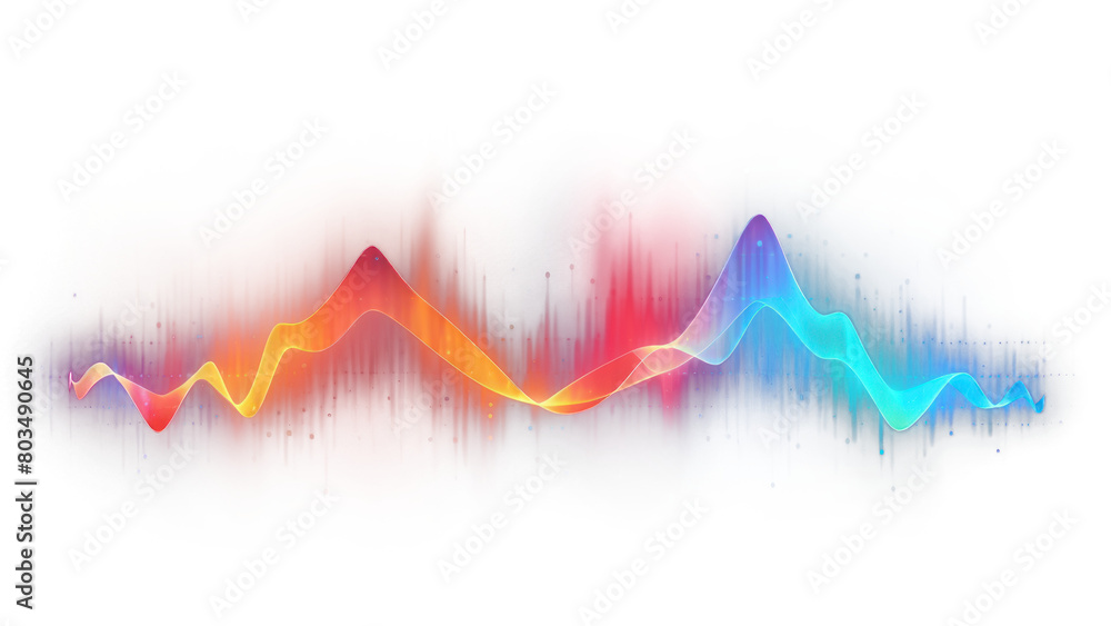 PNG rainbow sound wave effect, transparent background Stock ...