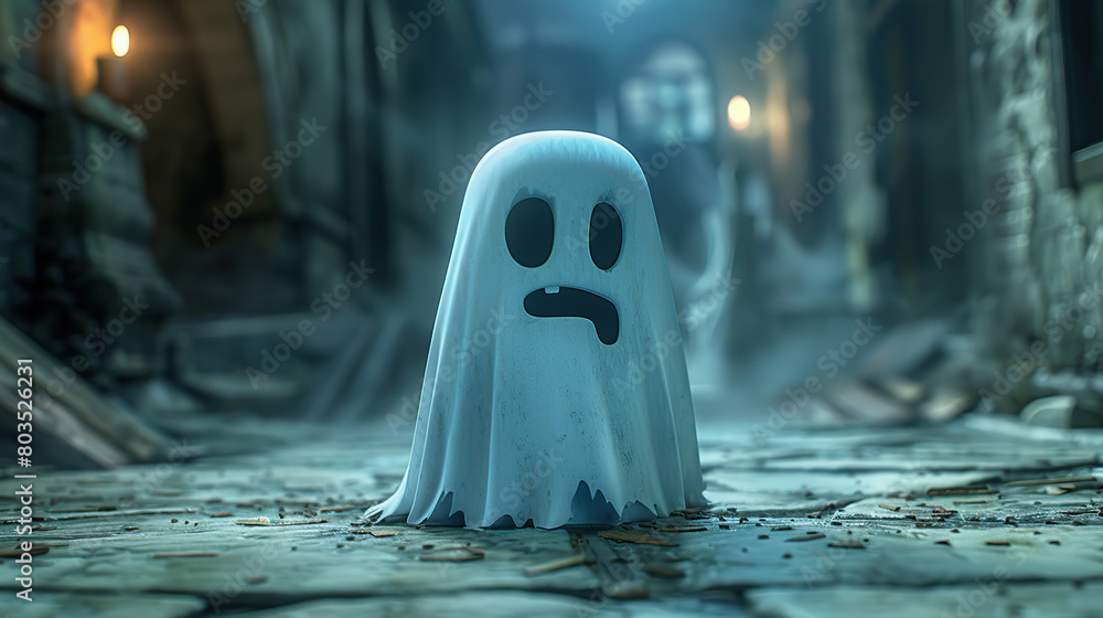 cartoon, ghost, spooky, character, haunted, animation, spectral ...