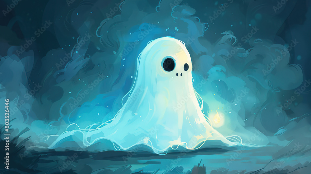 cartoon, ghost, spooky, character, haunted, animation, spectral ...