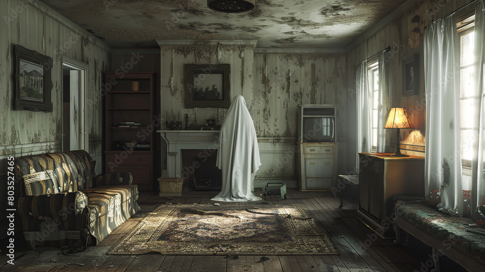 cartoon, ghost, spooky, character, haunted, animation, spectral ...