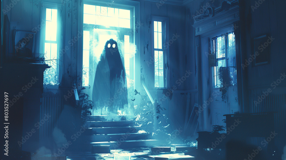 cartoon, ghost, spooky, character, haunted, animation, spectral ...