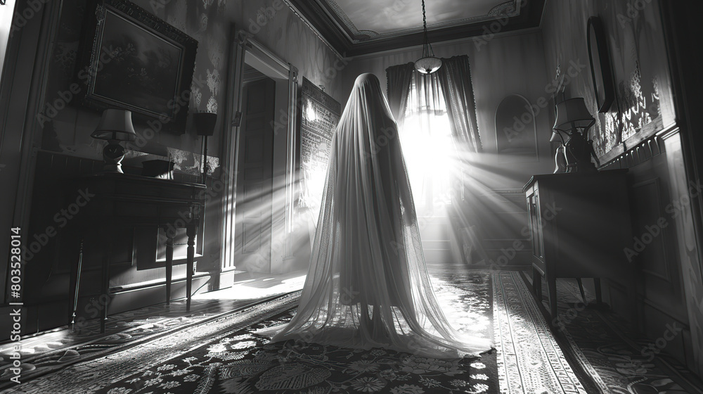 cartoon, ghost, spooky, character, haunted, animation, spectral ...