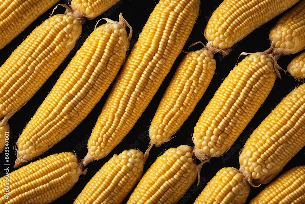 'an ear corn isolated white background cob food gold grain healthy husk ...