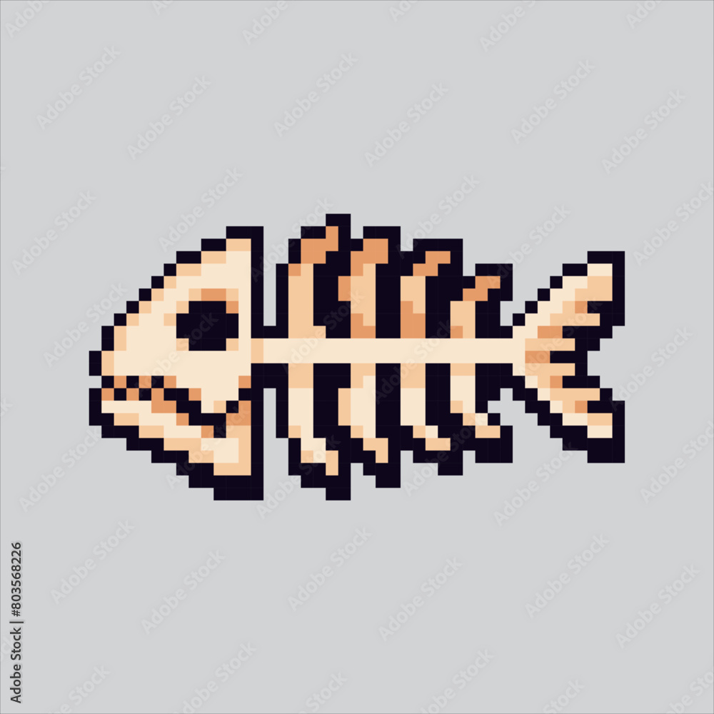 Pixel art illustration Fish Bone. Pixelated Fish Bone. Fish Bone ... Pixel art illustration Fish Bone. Pixelated Fish Bone. Fish Bone ...