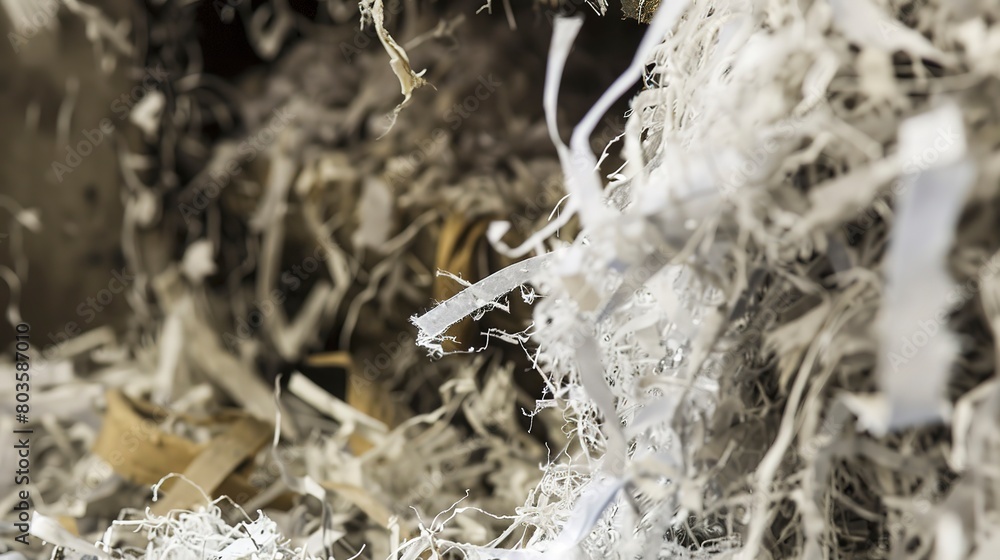 Paper recycling process, close-up of pulping and water removal ...