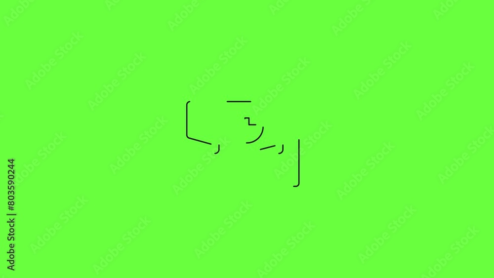 First aid kit outline icon animation on Greenscreen background. linear ...