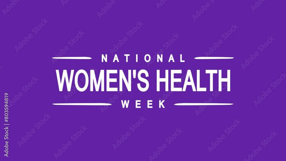 National Womens Health Week Text Animation Great For National Womens