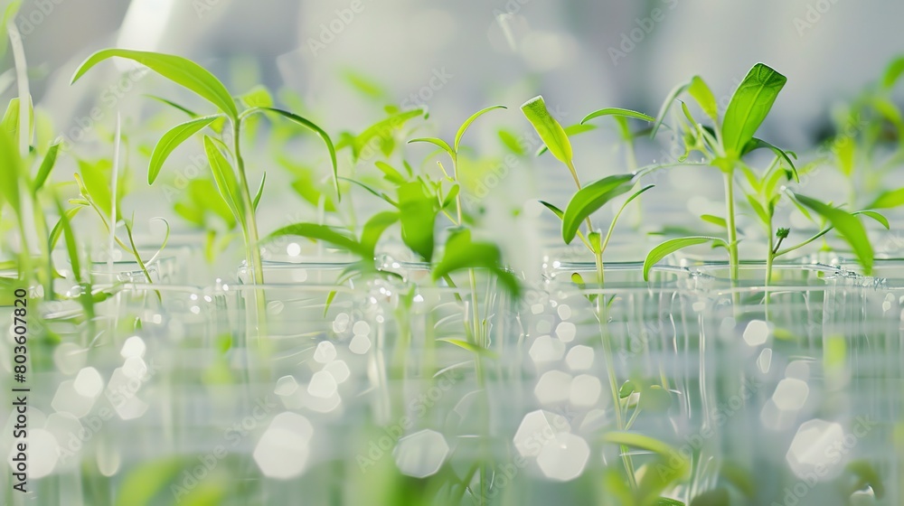 Plant tissue culture in a sterile lab environment, close-up, detailed ...