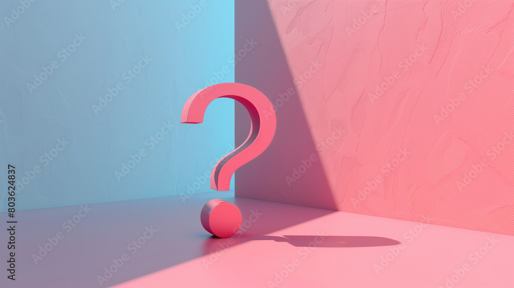 Question Mark Shadow on Dual Tone Background. Stock Illustration ...