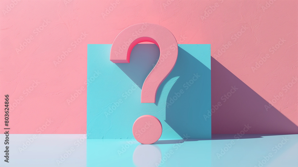 Question Mark Shadow on Dual Tone Background Stock Illustration | Adobe ...