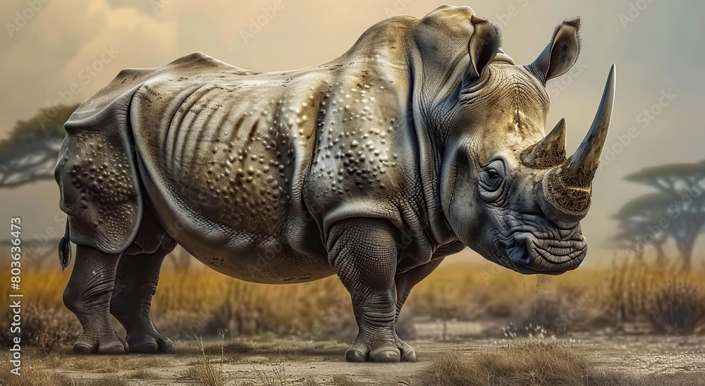 Indian Rhinoceros (Rhinoceros unicornis), is a Rhinoceros Species ...