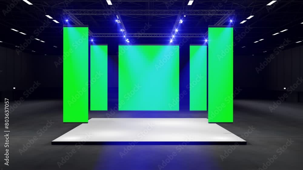 Motion Empty Booth Design for mockup and Corporate identity,Display ...