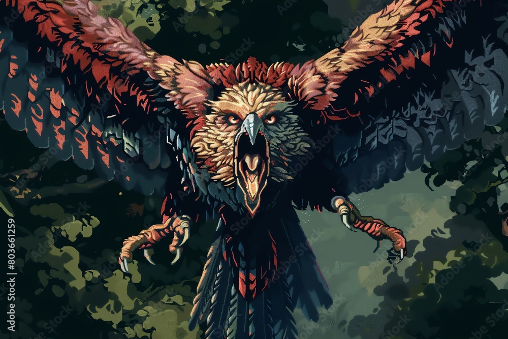 Capture the essence of fear and courage through a pixel art ...