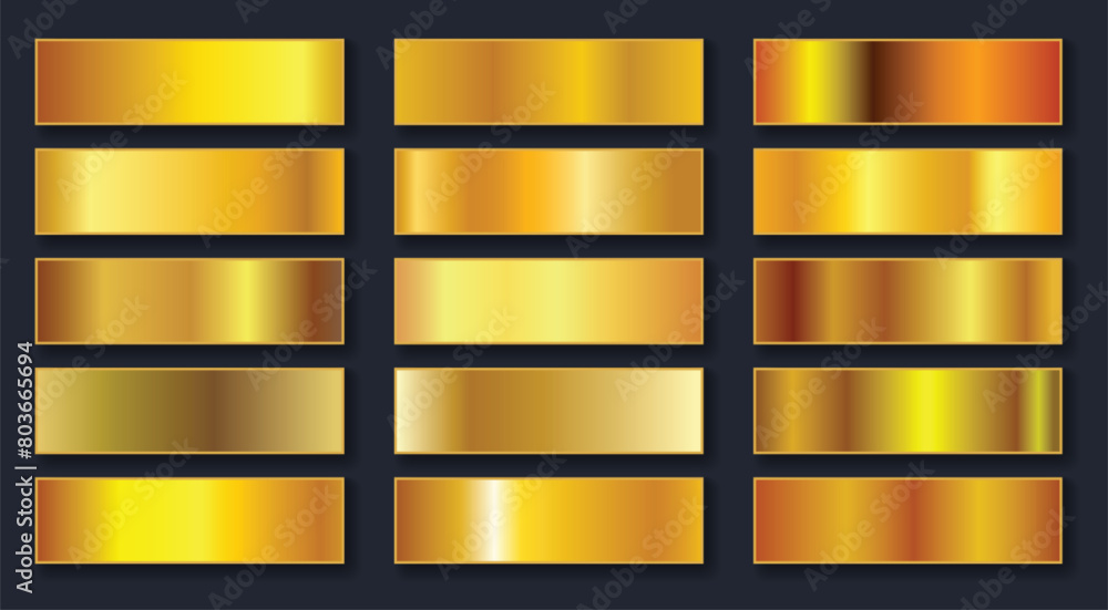 Collection of backgrounds with a metallic gradient. Brilliant plates ...