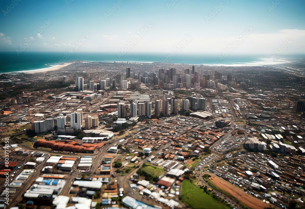 'africa south view aerial durban Durban Africa City Beach Landscape ...