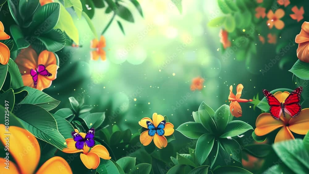 nature of flower in garden using as cover page background. green nature ...