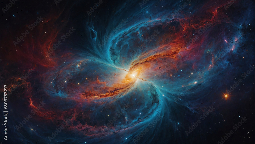 ภาพประกอบสต็อก Spectacular outer space background ,Nebula's Luminous ...