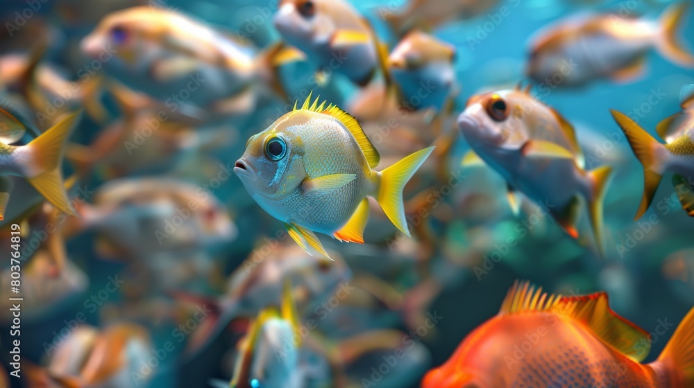 Fish Animation, Fish Swim Green Screen Video, 3D Animation, Underwater ...
