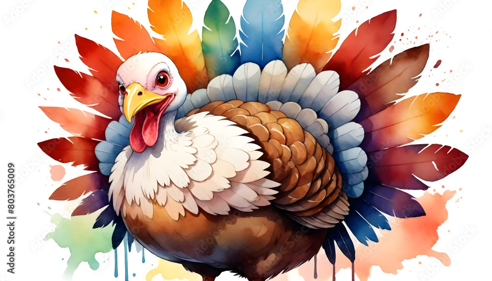 Hand drawn cartoon turkey illustration material Stock Illustration ...