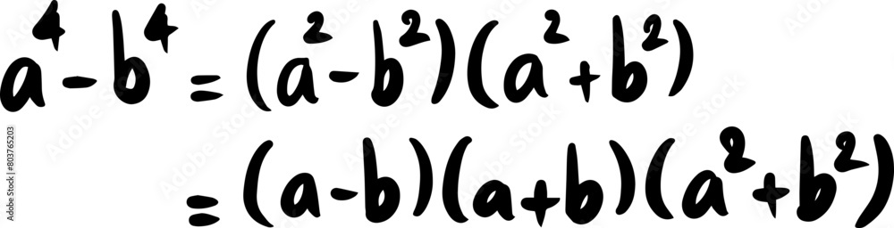 Algebra formulas math handwriting Stock Vector | Adobe Stock