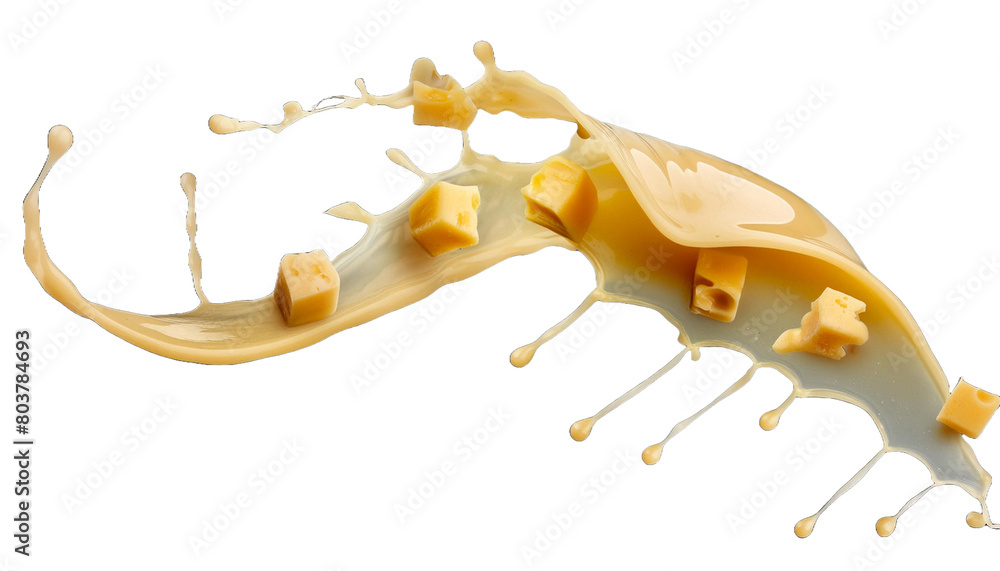 cheese drips splash isolated on transparent background cutout Stock ...