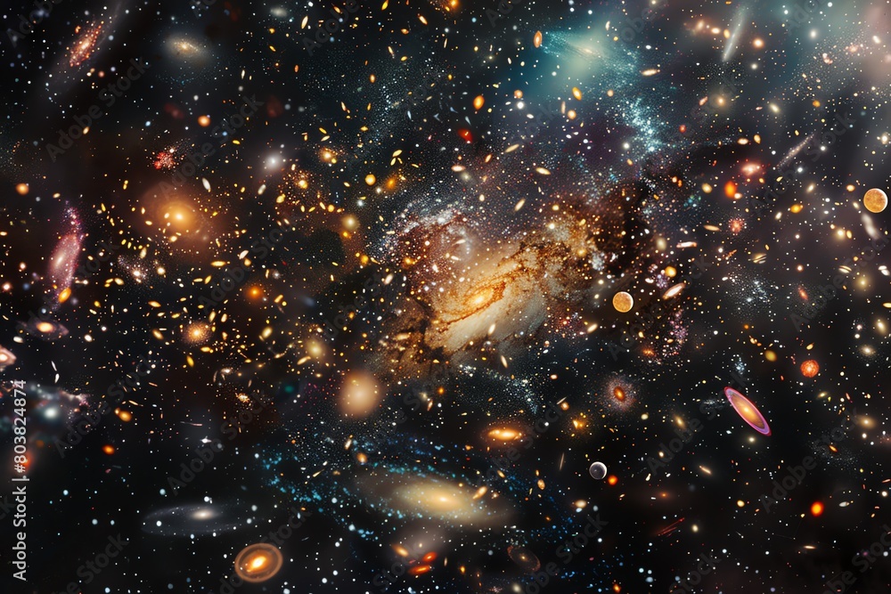 Highquality stock image of a detailed map of the visible universe ...