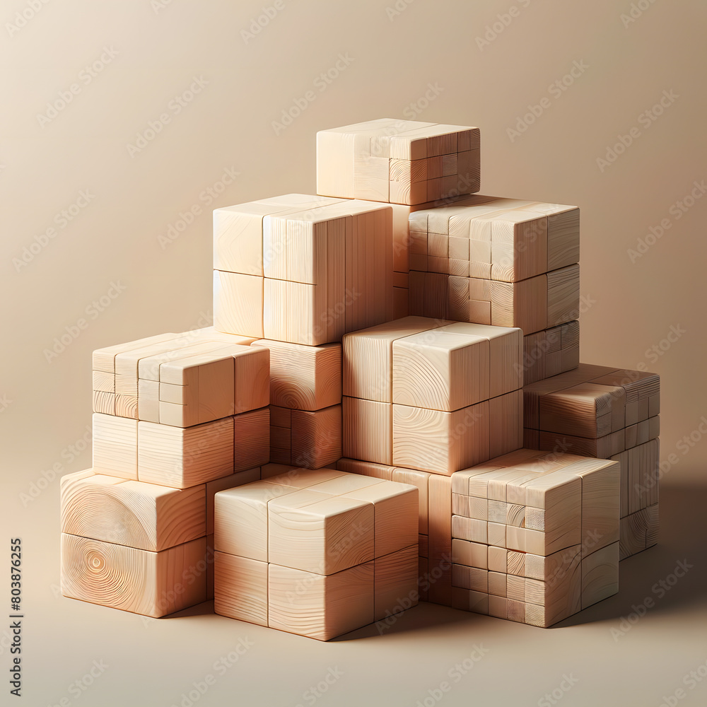 ia generated. Lumber planks and boards Wood processing. Joinery work ...