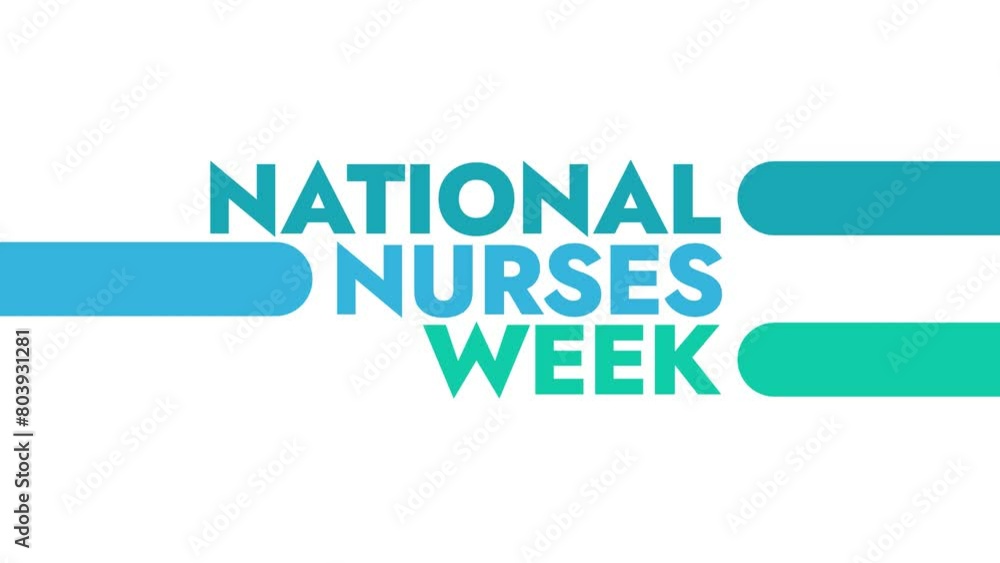 Vidéo Stock National Nurses Week colorful motion graphics seamlessly ...