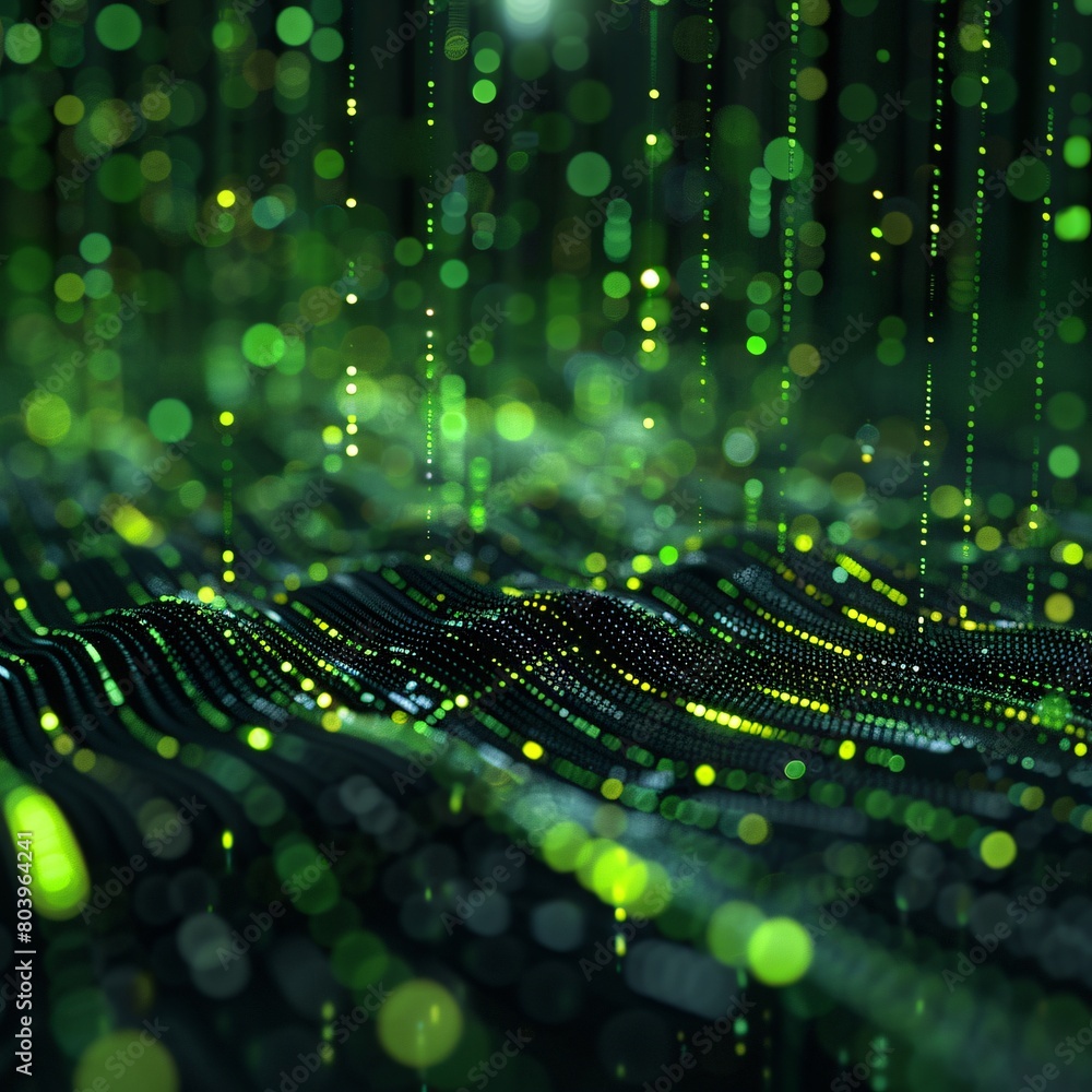 Big Data Abstract Art: Realistic 3D Visualization of Green Data Lake ...