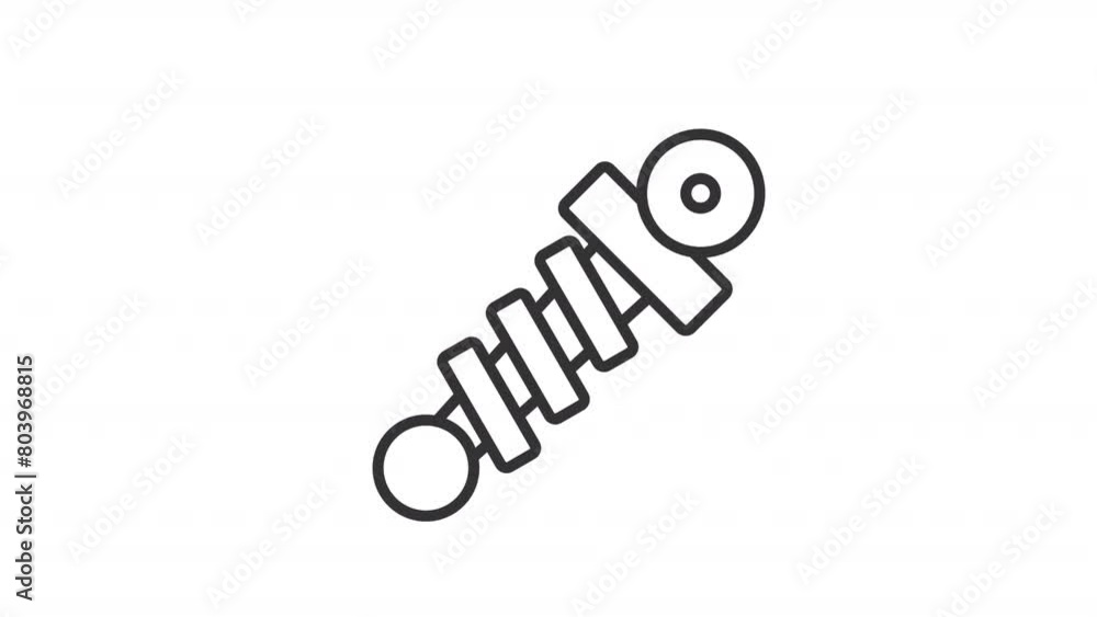 Animated shock absorber icon. Spring motion line animation. Vehicle ...