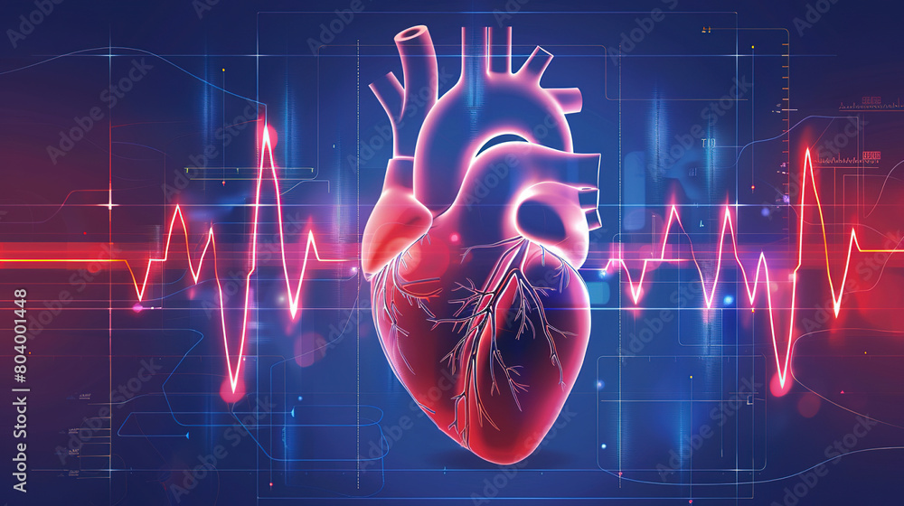 The normal sinus rhythm of the human heart, registering an ...