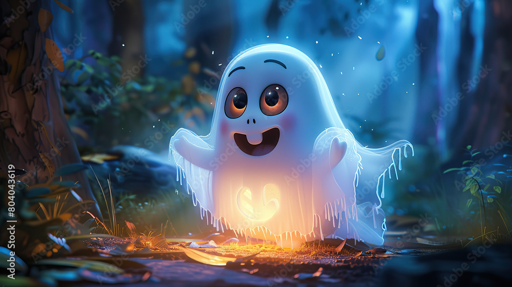cartoon, ghost, spooky, character, haunted, animation, spectral ...