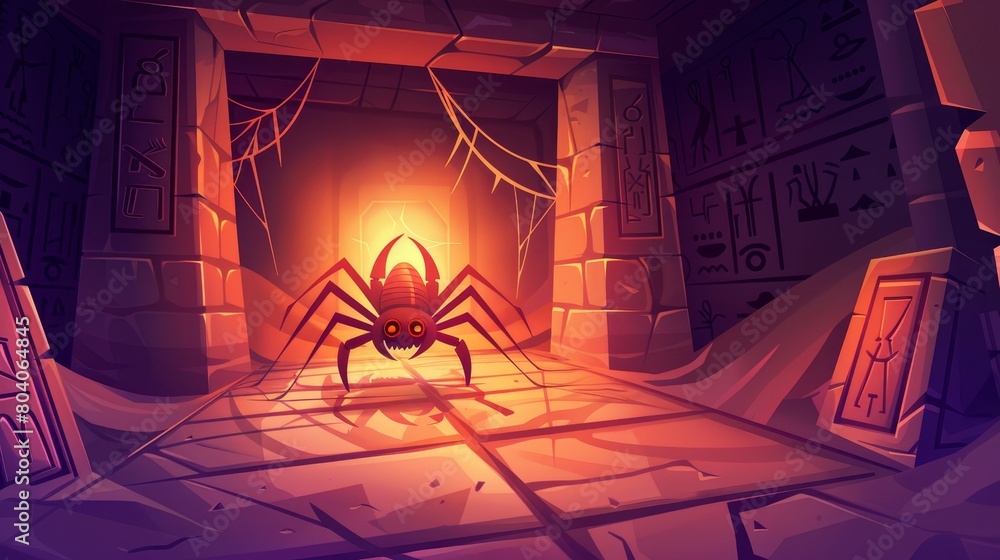 An ancient Egyptian pyramid conceals a monster scorpion from the light ...