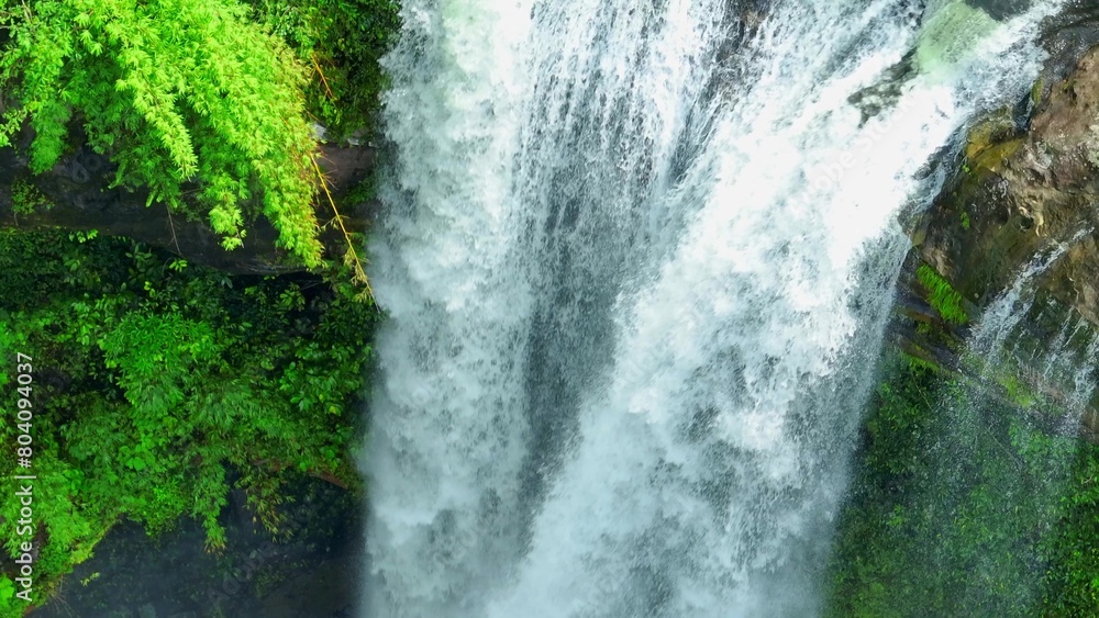 An epic waterfall adventure awaits in a vibrant, green jungle paradise ...
