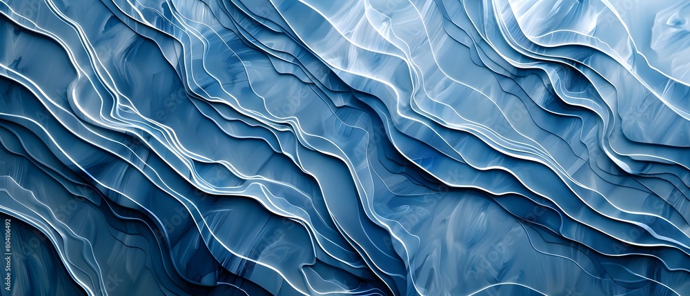 Abstract blue stone texture background with smooth wavy lines, elegant ...