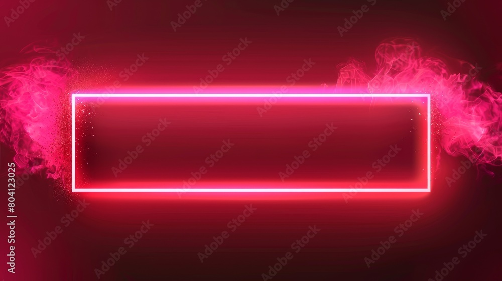 Offline banner red stream template design. Neon light overlay on media ...