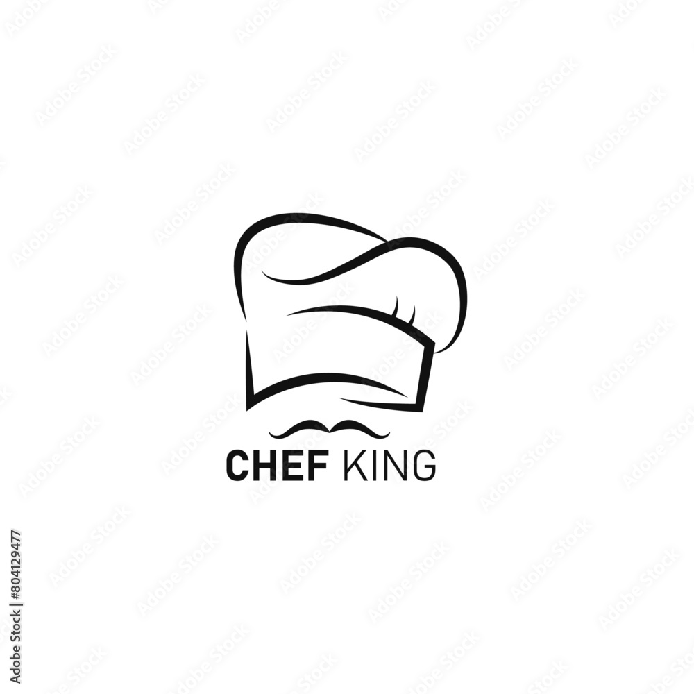 Chef king food logo vector design. Stock Vector | Adobe Stock