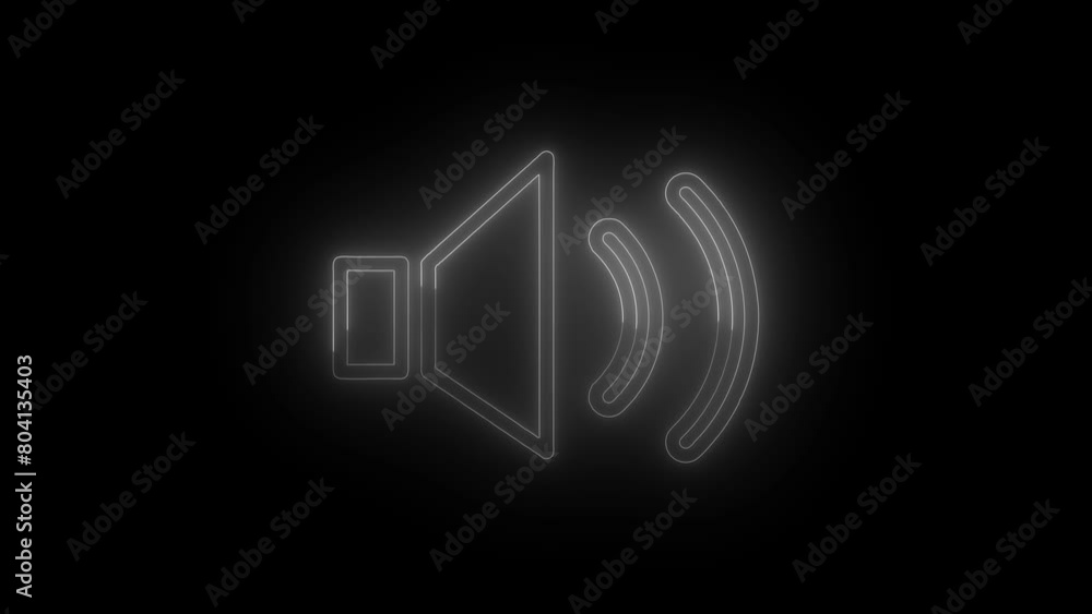 Animation of speaker volume. voice and soundtrack wave equalizer. Sound ...