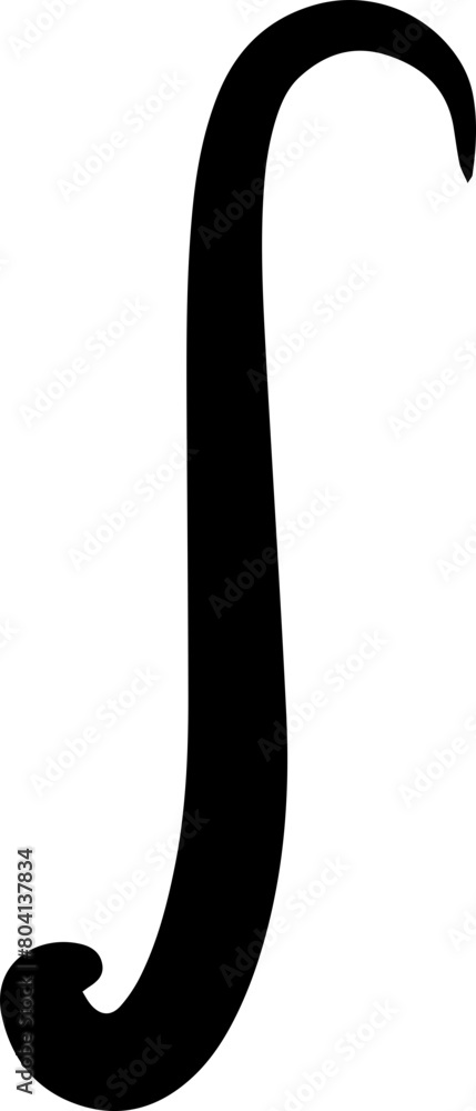 integral calculus symbol math handwritten Stock Vector | Adobe Stock