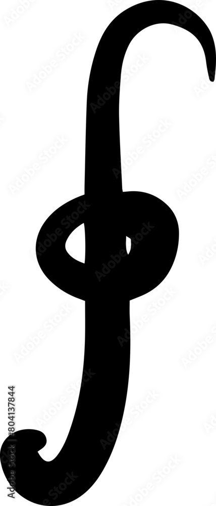 closed line integral calculus symbol math handwritten Stock Vector ...