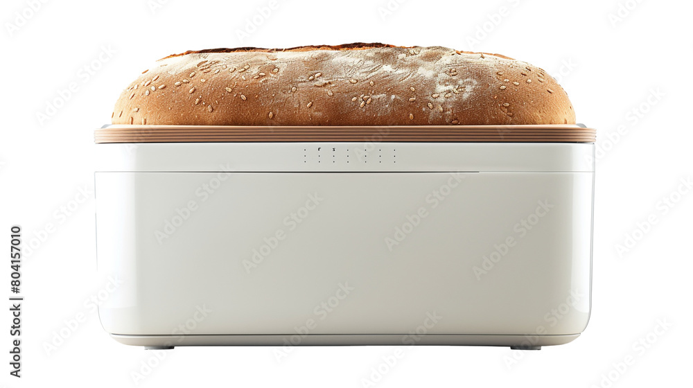 A smart bread machine with crust color selector on a transparent ...